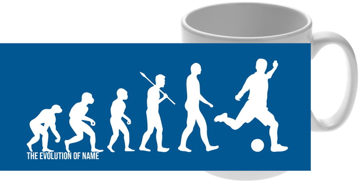 Personalised Football Player Evolution 11oz Ceramic Mug for Leeds ...