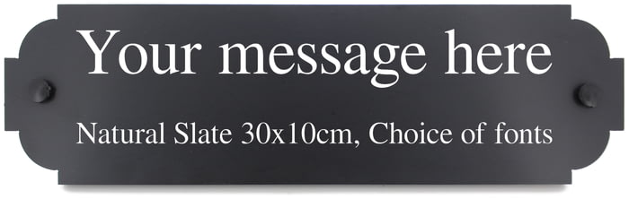 Personalised House Name Slate Sign 35x10cm - Slate Sign Plaque With ...