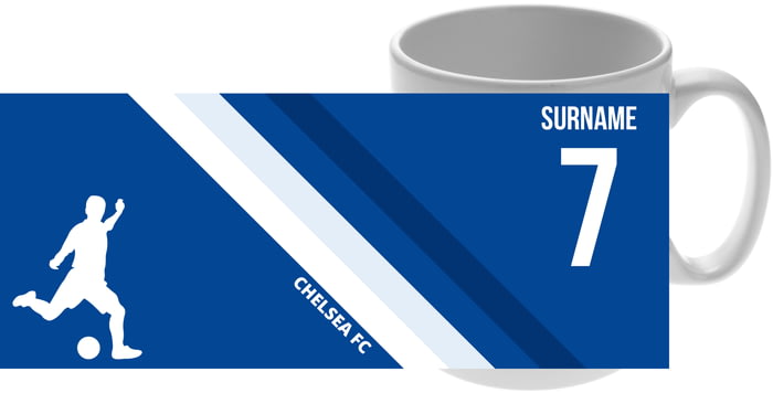Personalised Chelsea Colour Stripe Ceramic Mug from Go Find A Gift