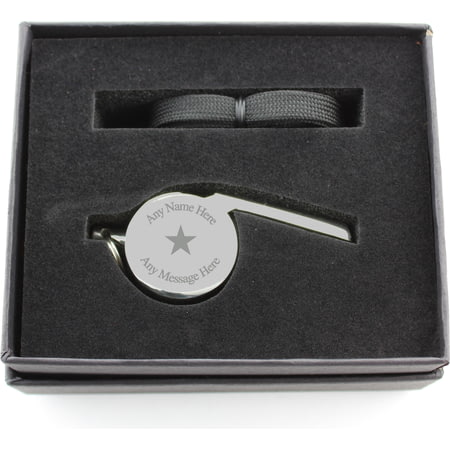 Personalised Engraved Stainless Steel Whistle with Star design In Gift ...