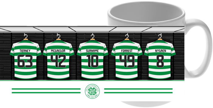 Personalised Celtic Dressing Room Shirts Photo 11oz Ceramic Mug from Go ...