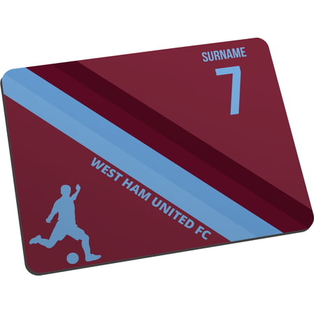 Personalised Colour Stripe Mouse Mat for West Ham United football fans ...