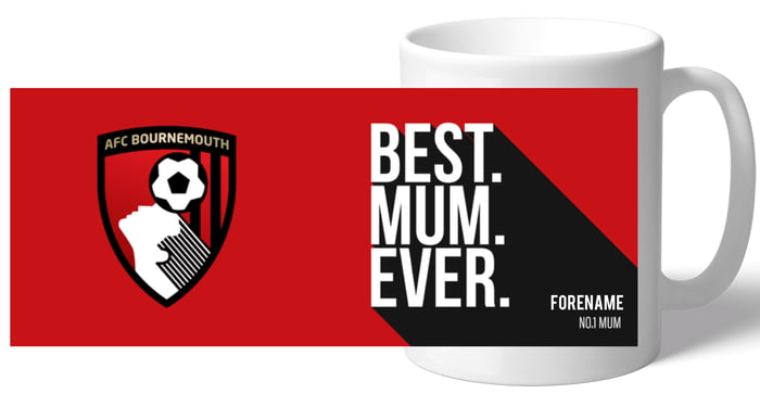 Personalised AFC Bournemouth Best Mum Ever Mug from Go Find A Gift