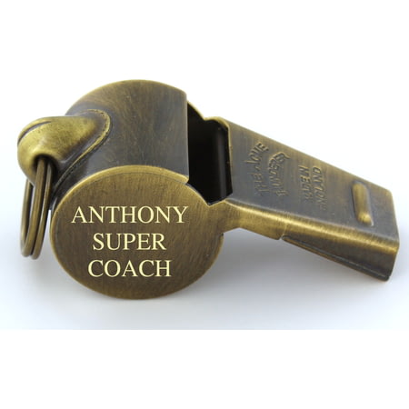 Personalised Engraved Antique Brass Acme Thunderer 58.5 Referee Whistle ...